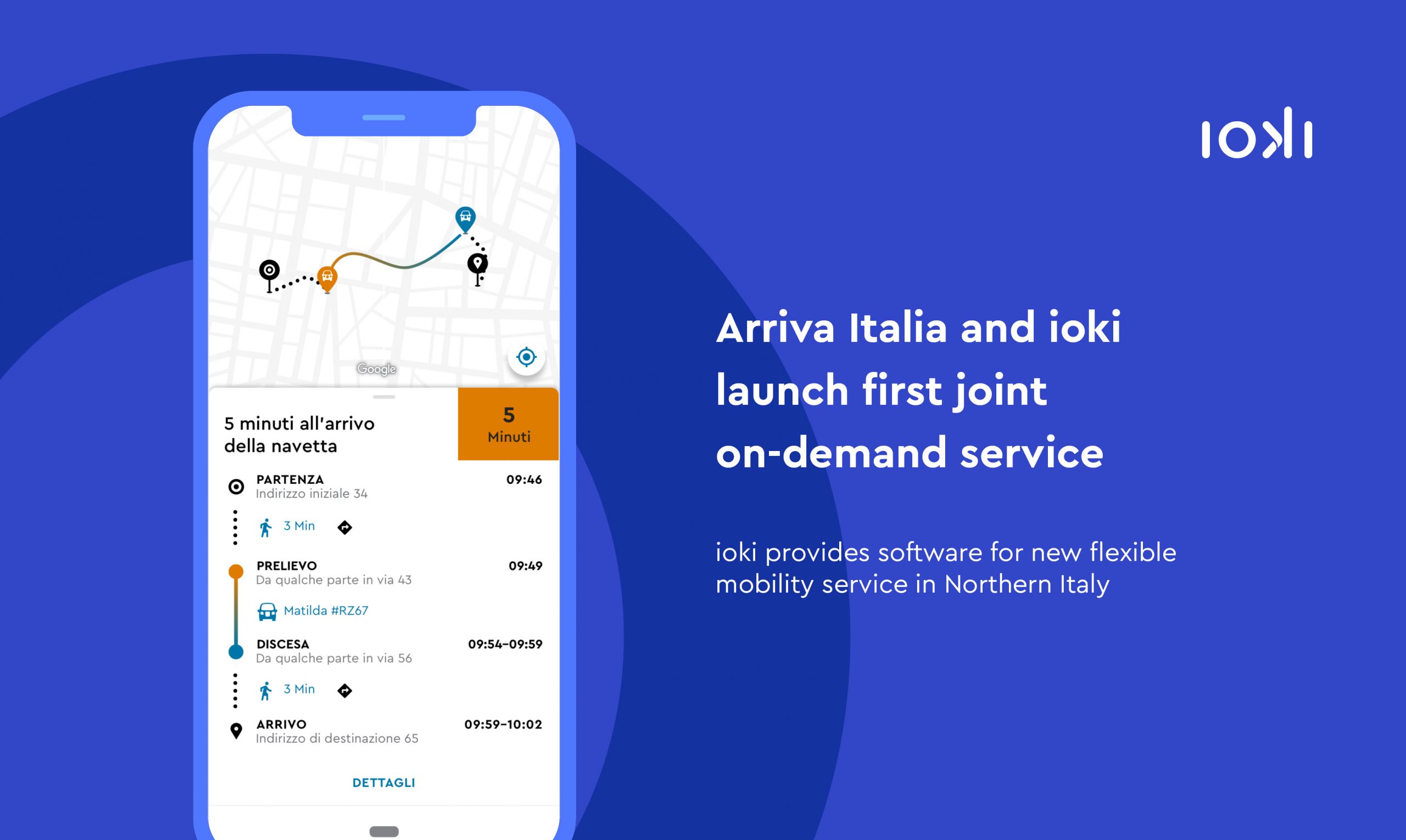 Arriva Italien und ioki starten gemeinsamen On-Demand-Verkehr